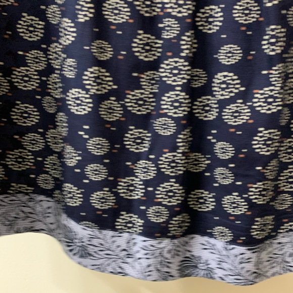 intro. | Tops | Intro Blue Color Block Peasant Boho Print Top Ps Nwt ...